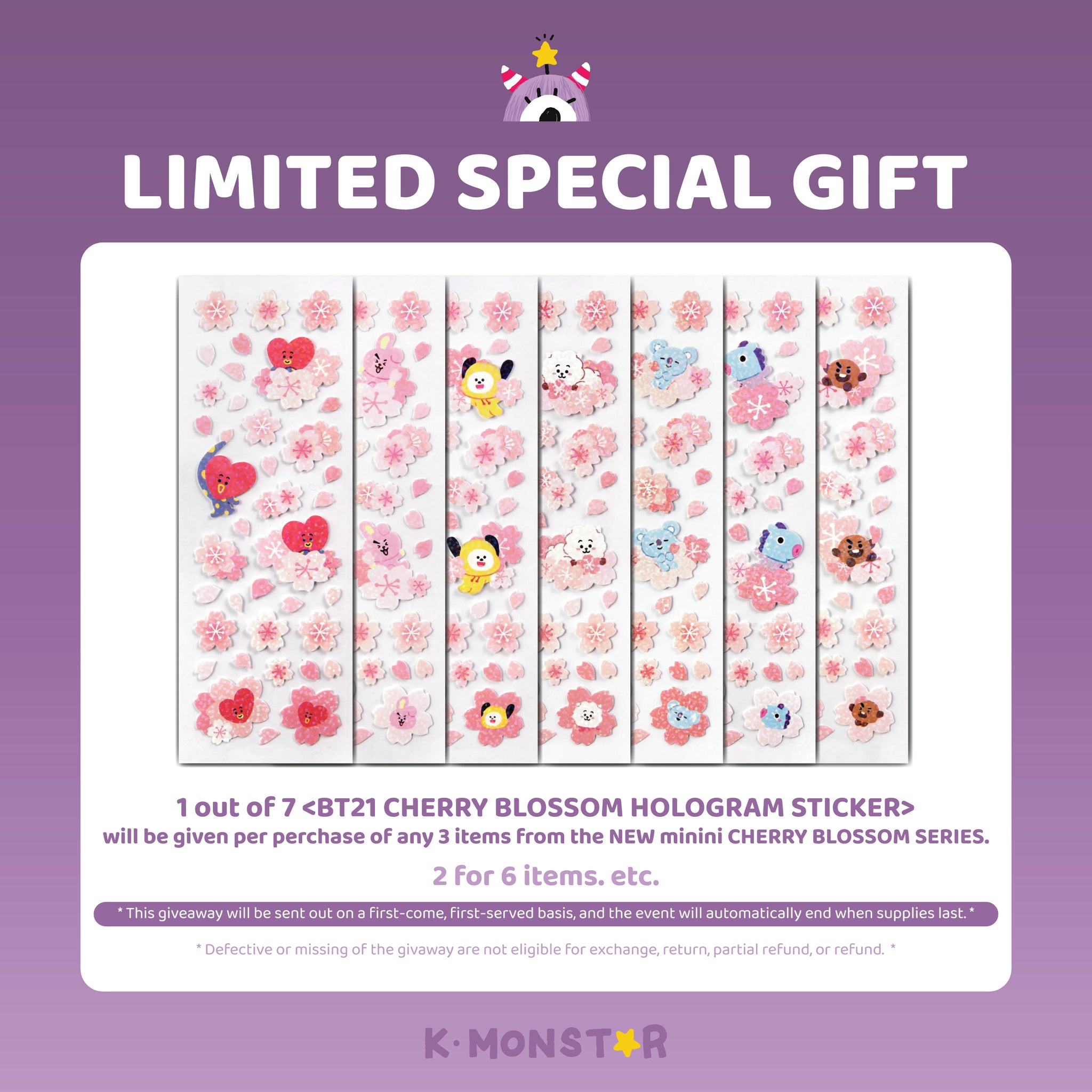 BT21 minini CHERRY BLOSSOM - PHOTO FRAME SET | K-MONSTAR